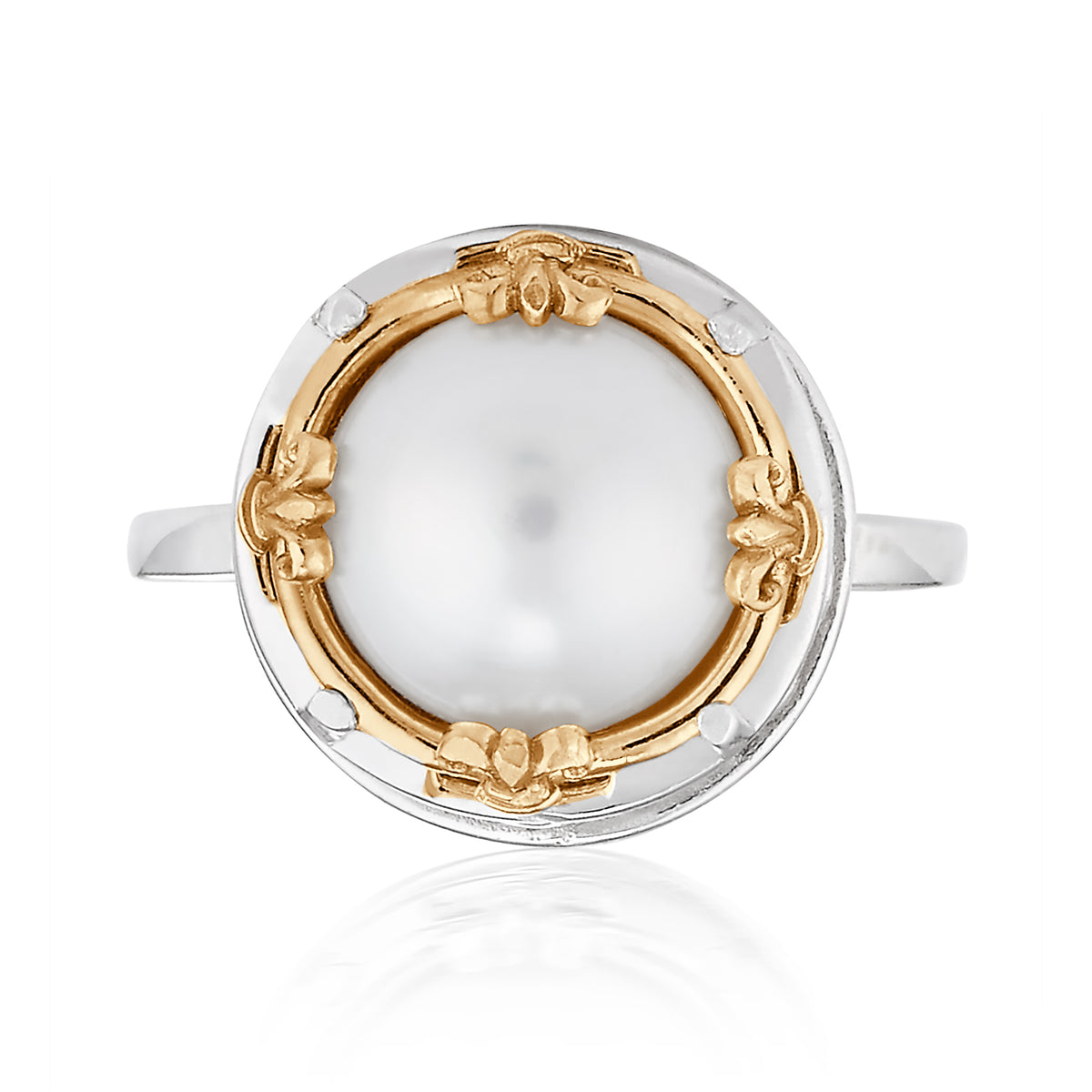AT 810RT7-P MED PEARL RING – Blanca Flor Silver Jewelry